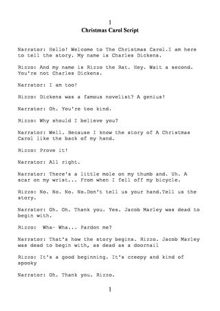 Muppet Christmas Carol Script