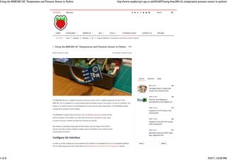 Using the BME280 I2C Temperature and Pressure Sensor in Python