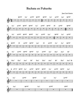 Bachata en Fukuoka - Partitura completa