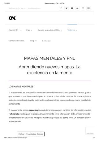 Mapas Mentales Y Pnl Aprendiendo nuevos mapas. La excelencia en la mente