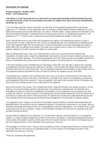 Statement of Purpose for Civil Engineering _ SOP Sample