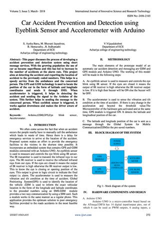 Car Accident Prevention and Detection Using Eyeblink Sensor and ...