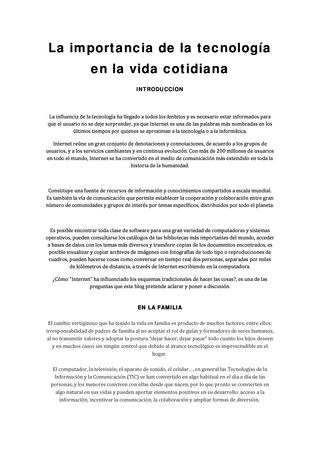 La importancia de la tecnología en la vida cotidiana