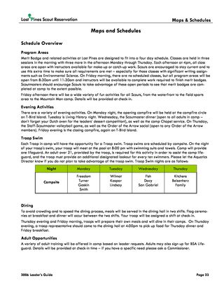 Lost Pines BSA Camp Map