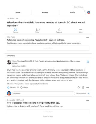 Why does the shunt field has more number of turns in DC shunt wound ...