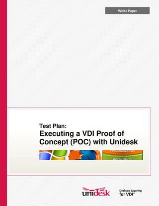 VDI Proof of Concept (POC) Test Plan