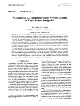 Neocognitron: A Hierarchical Neural Network Capable of Visual Pattern ...
