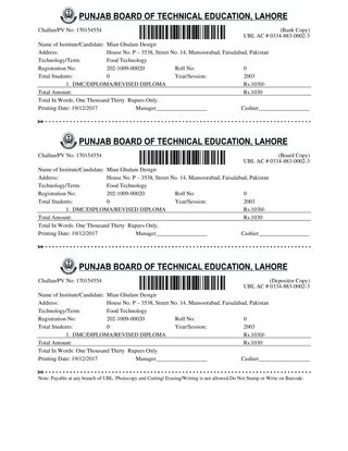 How to fill PBTE challan form