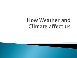 How Weather and Climate Affect Us