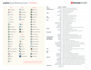 Sketchup Layout Quick Reference Card